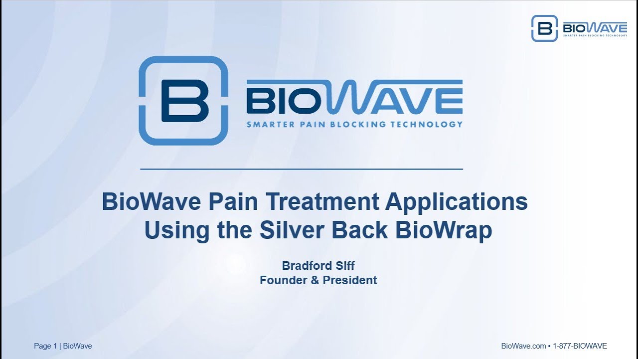 BioWave Pain Treatment Applications Using the Silver Back BioWrap - YouTube