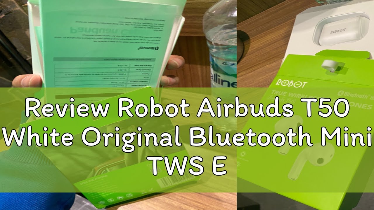 Review Robot Airbuds T50 White Original Bluetooth Mini TWS Earbuds True ...