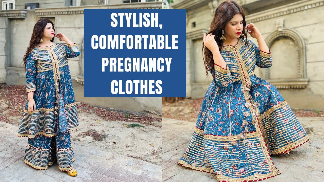 Dress Designing in Pregnancy | Stylish and Simple Both | Ammara Farhan ...