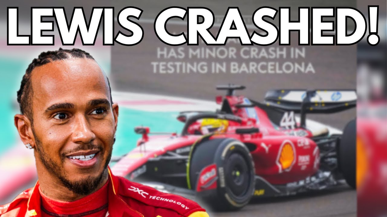 🔴 Lewis Hamilton CRASHED While Testing For Ferrari In Barcelona! - YouTube