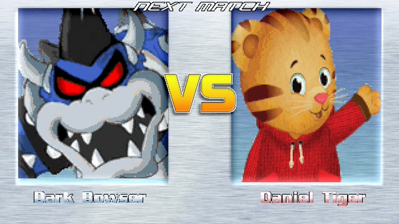 M.U.G.E.N BATTLES | Dark Bowser vs Daniel Tiger | Super Mario Bros. vs ...