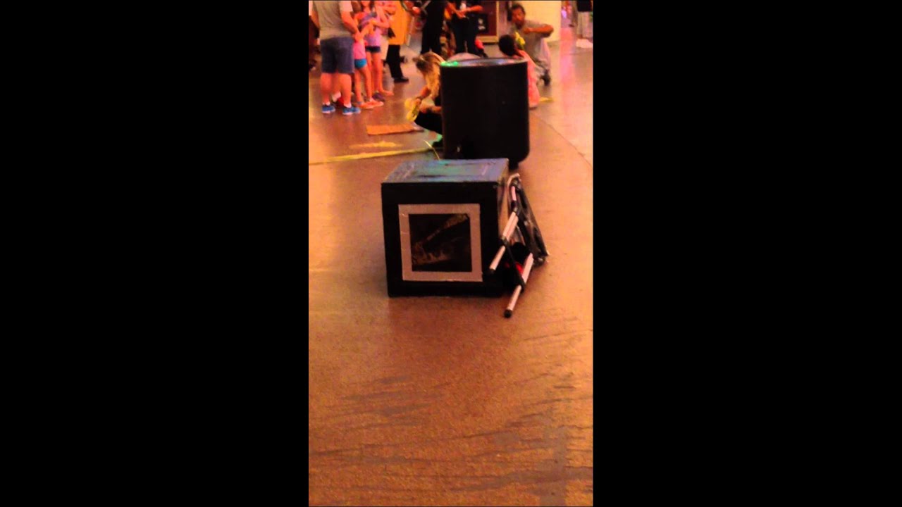 Another Contortionist (The Man in the Box) on Fremont Street in Vegas ...