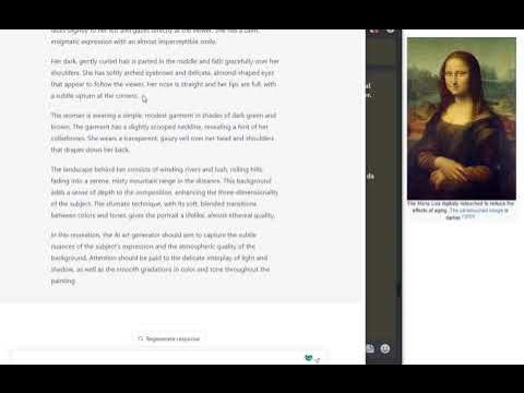 I asked GPT 4 to write a prompt describing the Mona Lisa for Midjourney | gpt 4 | midjourney 5 ...