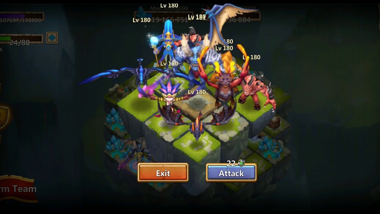 Castle clash lost realm boss fight - YouTube