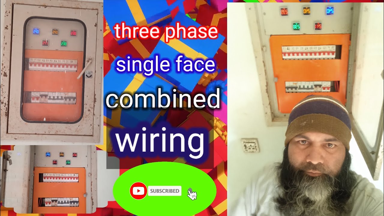 three phase and single face combined wiring panel board - YouTube