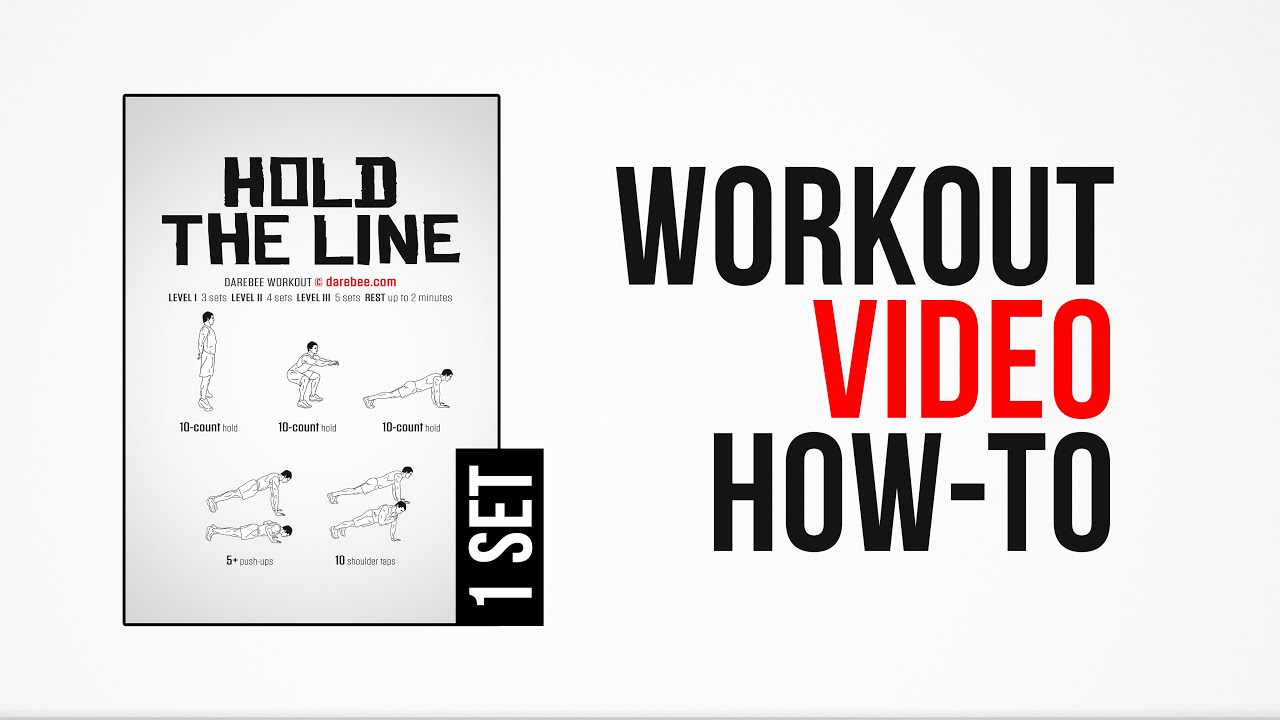Hold the Line Workout [ How-To ] [ One Set ] by #DAREBEE - YouTube