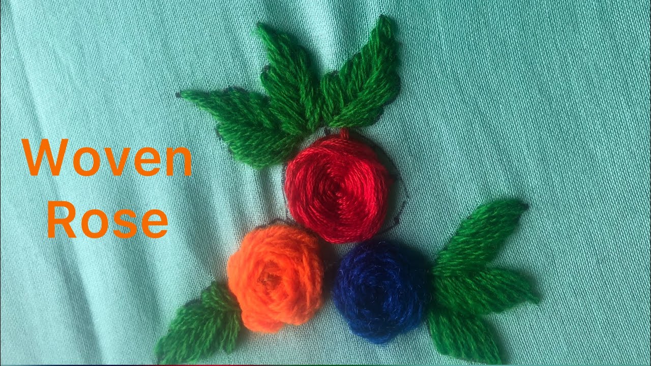 How to make woven rose|Woven rose|Hand embroidery |Beautiful rose ...