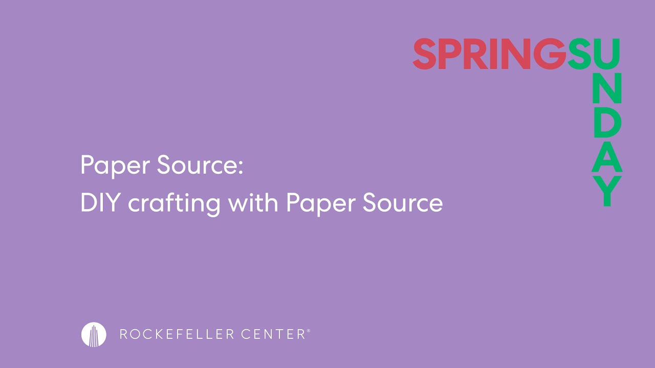 Paper Crafting with Paper Source: Presented by Rockefeller Center - YouTube