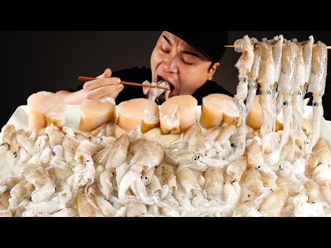 싱싱한 꼴뚜기회와 키조개회 먹방~!! 리얼사운드 ASMR Mukbang(Eating Show)