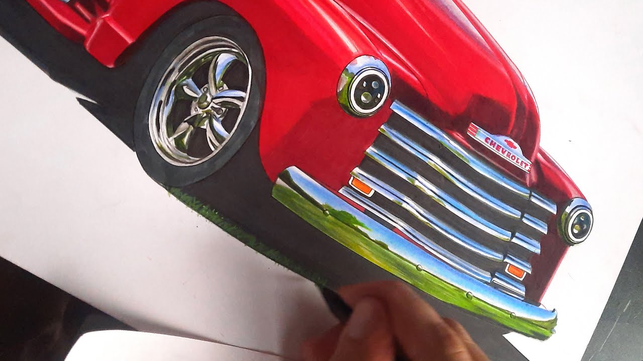 DRAWING | CHEVROLET 3100 ️ - YouTube
