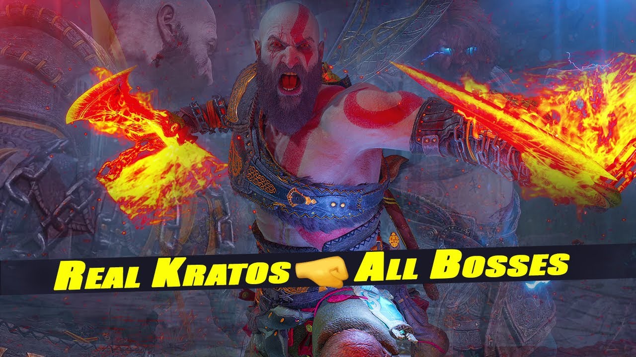 Maxed Real Kratos ⚔ Blades of Chaos 🤜 All Bosses | God Of War Ragnarok ...