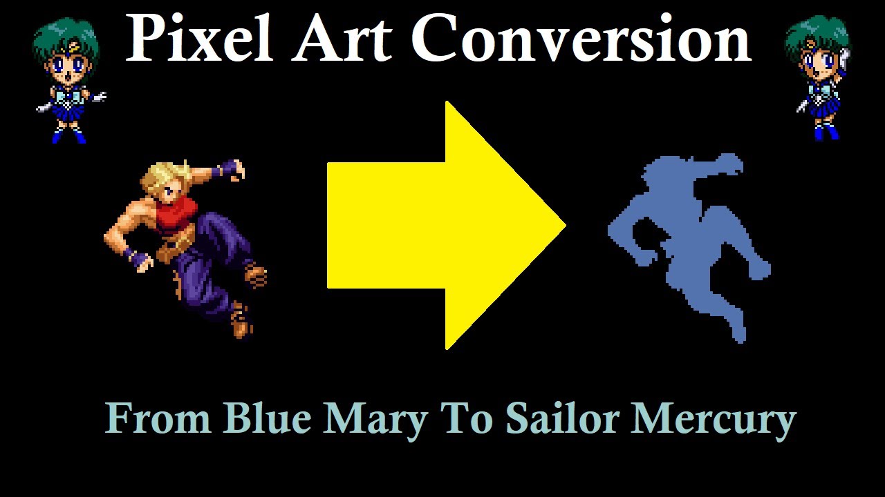 Speed Draw Pixel Art Conversion Of Sailor Mercury's New Move 'Head ...
