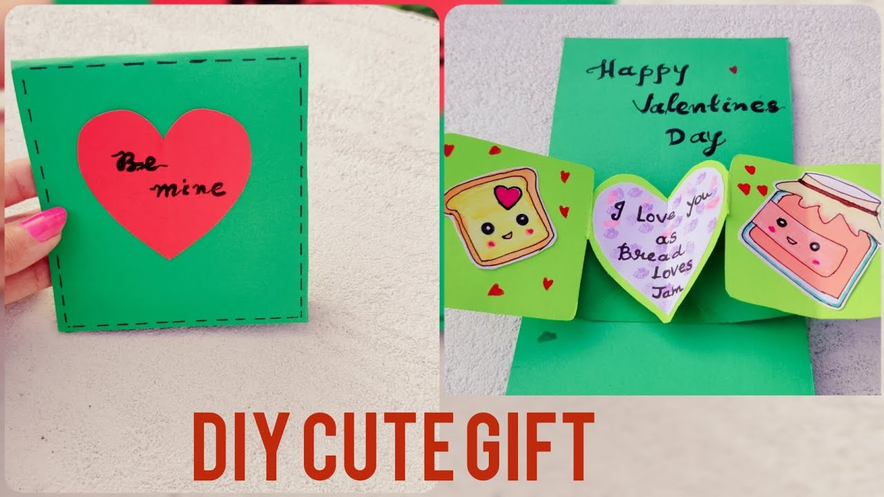 DIY CUTE GIFT/EASY PRESENT IDEA/HOW TO MAKE VALENTINE'S DAY GIFT CARD ...