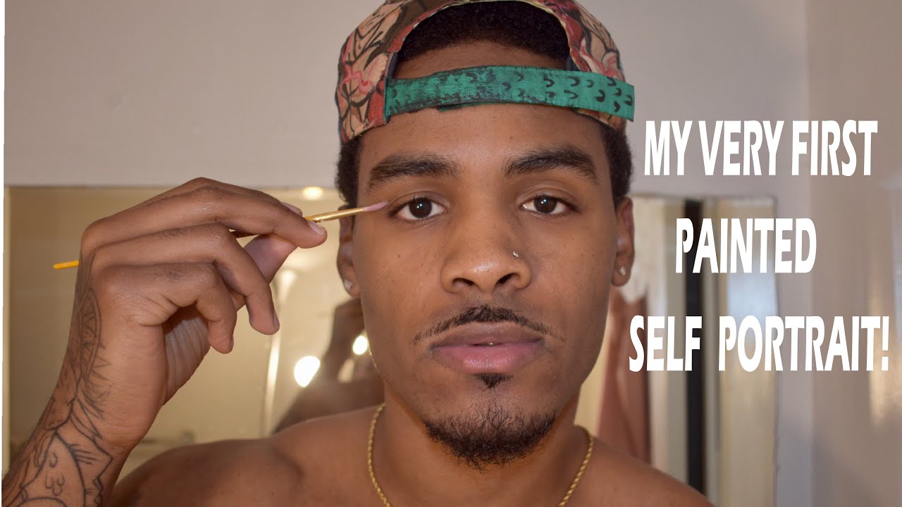 Painting My Very First Self Portrait! (Time-Lapse) - YouTube