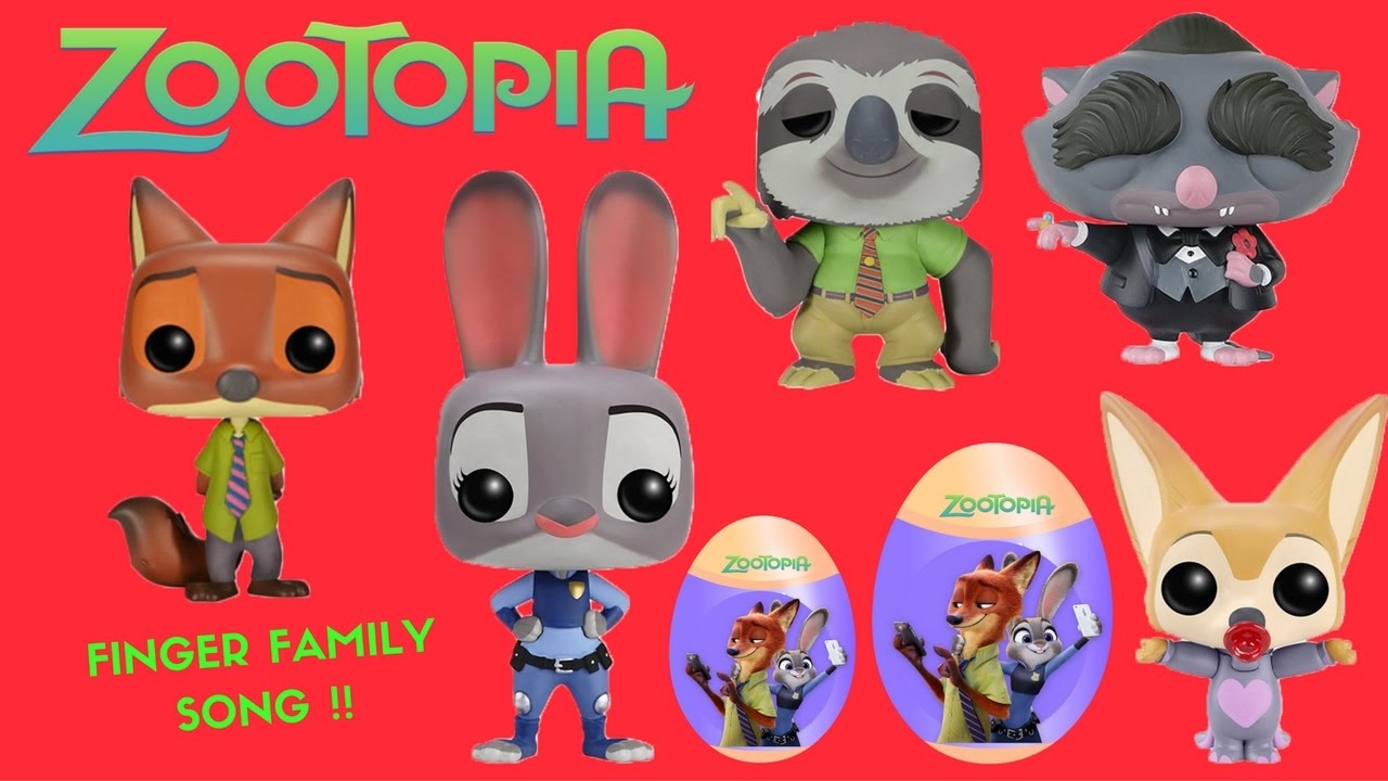 Zootopia Disney Nick Wilde and Judy Toys Finger Family Song | KIDS ...