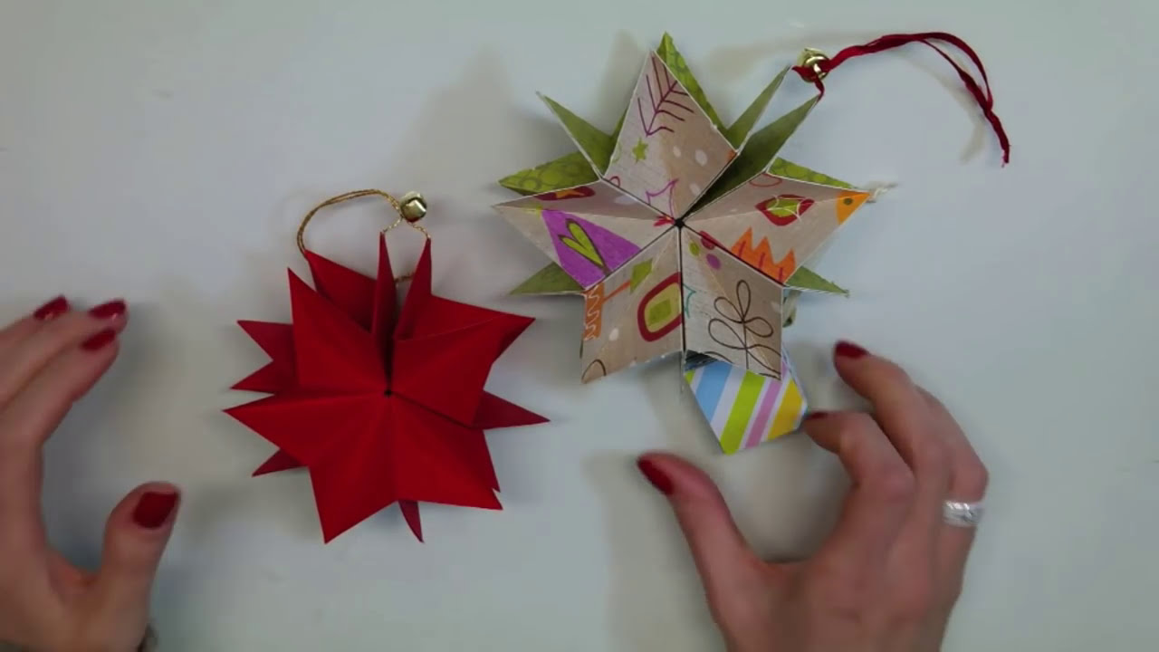 Stella Pop Up Tutorial-Pop Up Star-Addobbo Fai da te-Natale-Christmas ...