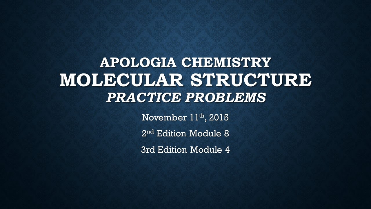 Apologia Chemistry - Module 4 - Practice Problems - YouTube