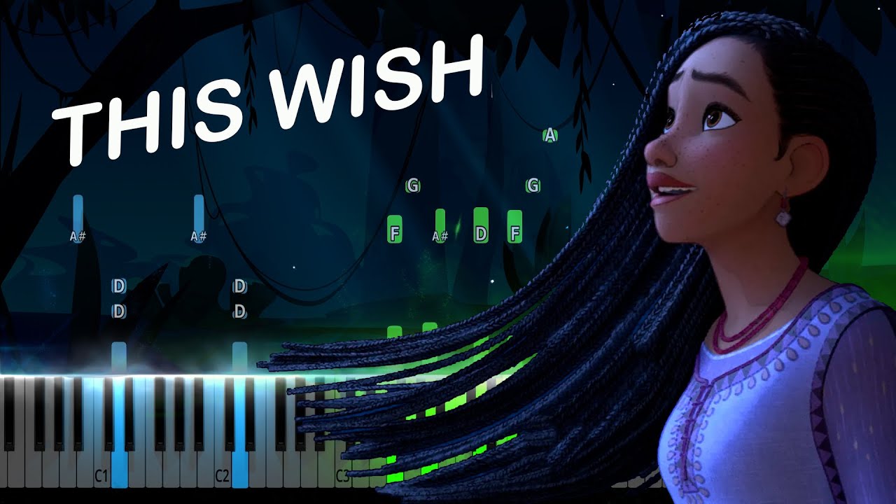 Ariana DeBose - This Wish (From "Wish") Piano Tutorial - YouTube