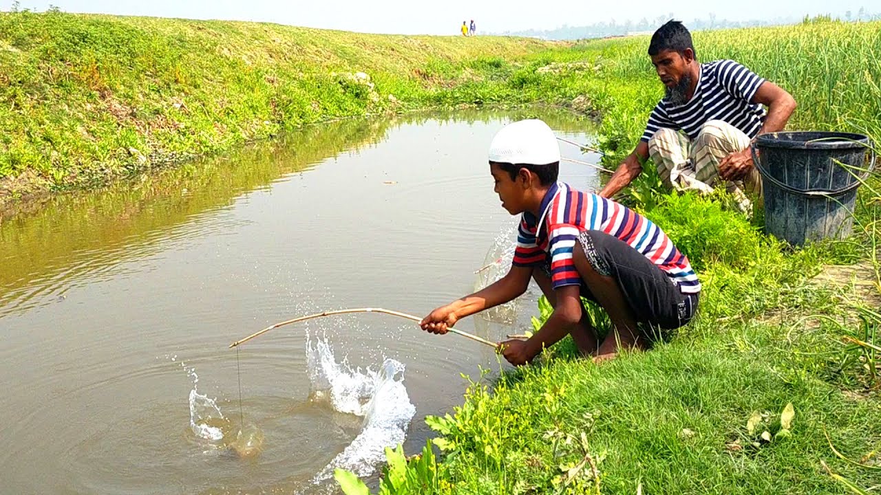 Fishing video - New way to hunting fish in beautiful village lake - New ...
