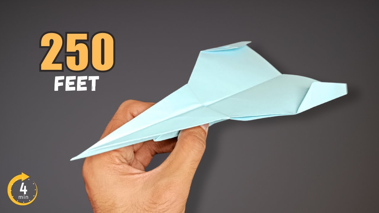 How to Make the Best Paper Airplane in the World - PAPER PLANE Really ...