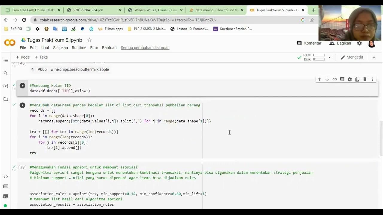 Demonstrasi Penggunaan Algoritma Apriori di Python - YouTube