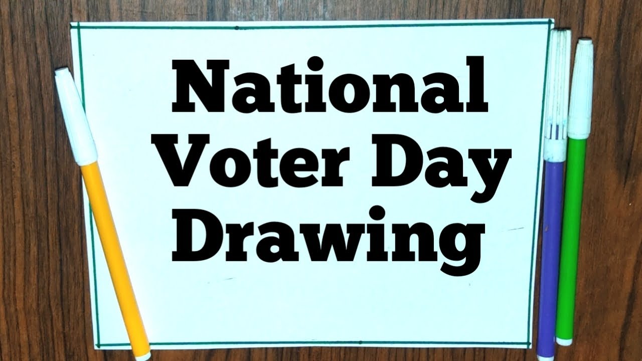 National Voters Day Drawing | मतदाता जागरूकता ड्रॉइंग | Voters Day ...