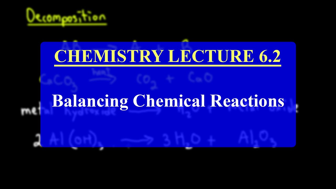 Chemistry Lecture 6.2 | Types of Chemical Reactions & Stoichiometry ...