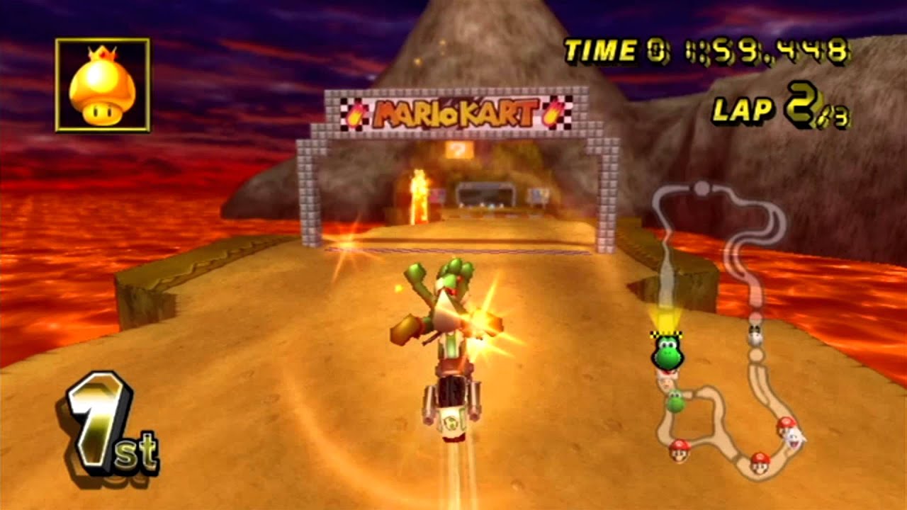 Wi-Fi Comebacks | Nitrocycle, Grumble Volcano | NO ITEMS (Mario Kart ...