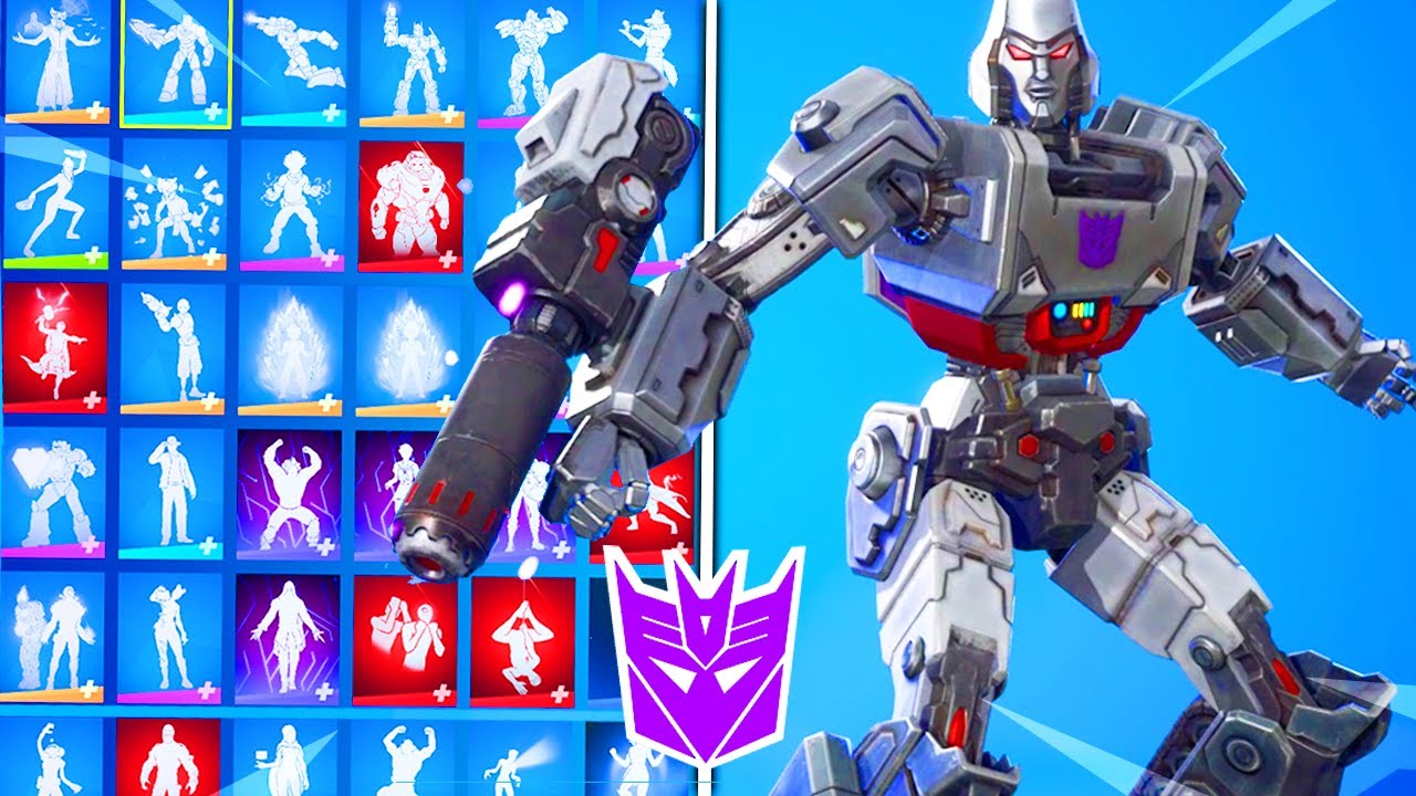 Fortnite Transformers Megatron doing all Funny Built-In Emotes # ...