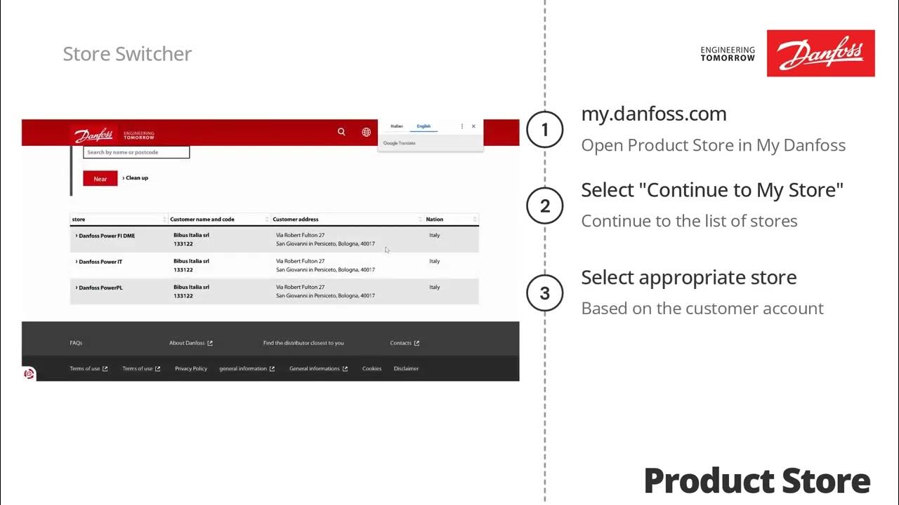 Danfoss Product Store Switcher - YouTube