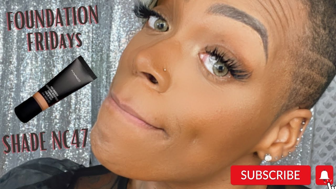 GRWM & MAC PRO-LONGWEAR WATERPROOF FOUNDATION IN NC47 - YouTube