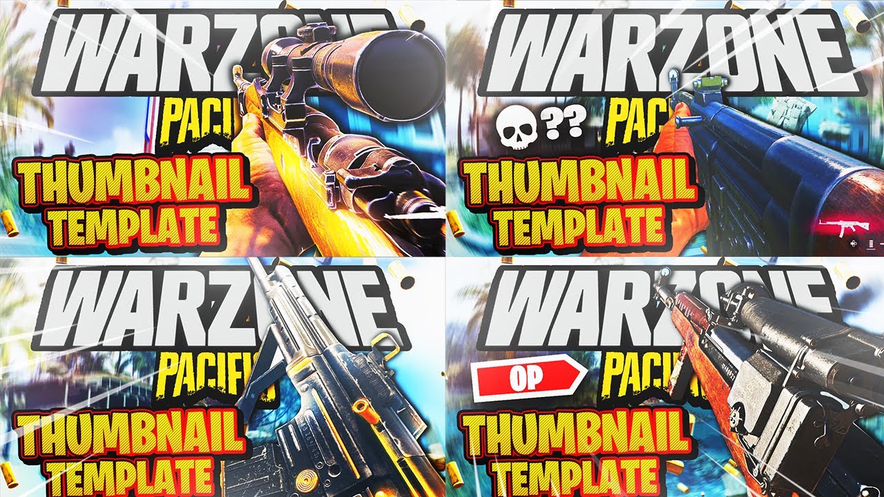 NEW WARZONE CALDERA THUMBNAIL TEMPLATE!! PSD!! - YouTube