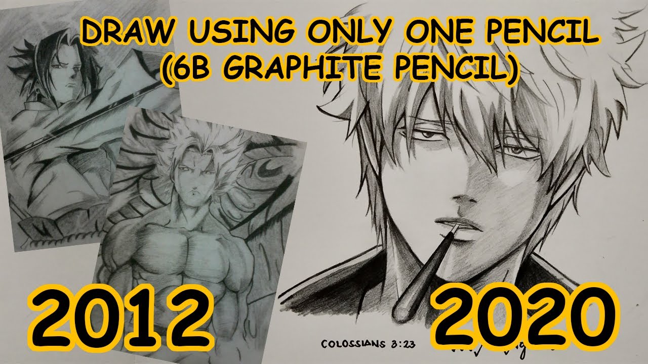 How I Draw Anime Using Only One Pencil With One Medium 6b My Old