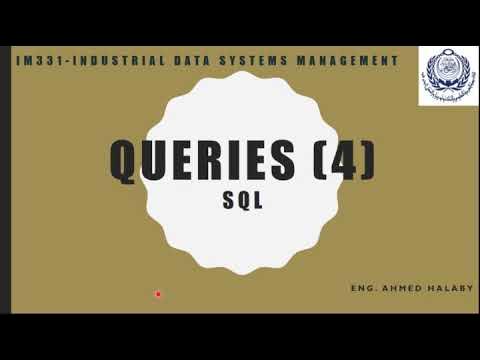 Tutorial 9 | Query 4 - SQL - YouTube