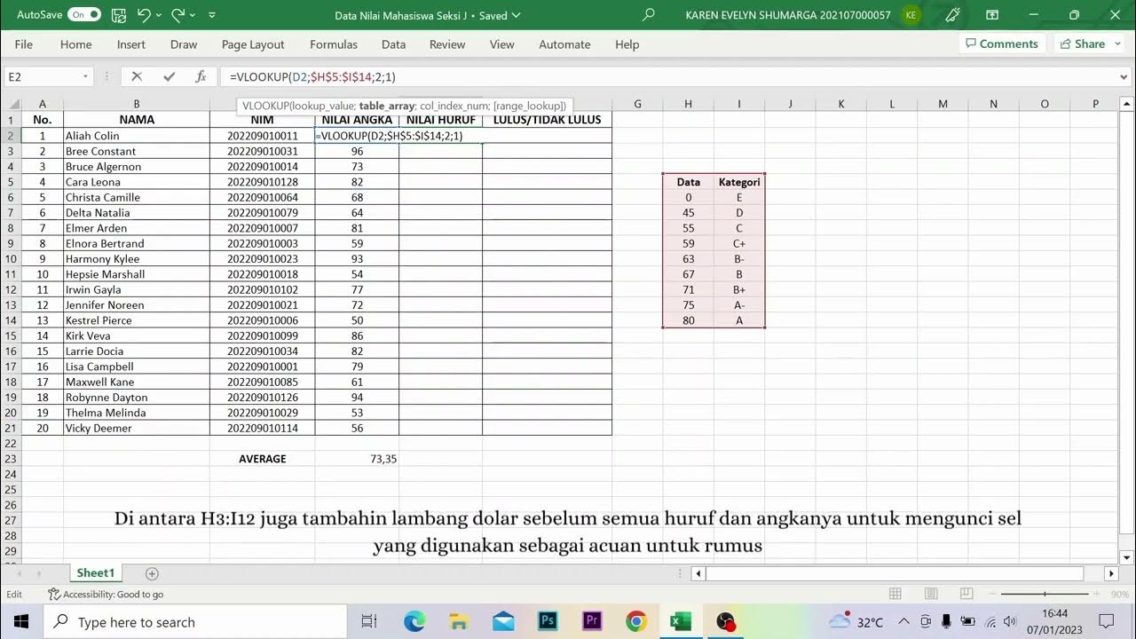 Tutorial Rekapitulasi Nilai di Microsoft Excel - YouTube