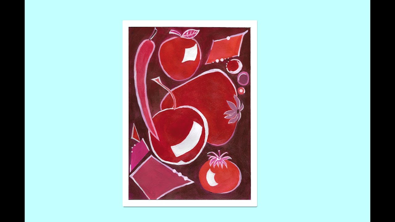 Abstract Acrylic Painting. A Study In Red - YouTube