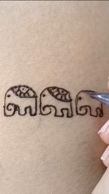 Simple and easy elephant mehndi design #mehndi #mehndidesign #art # ...