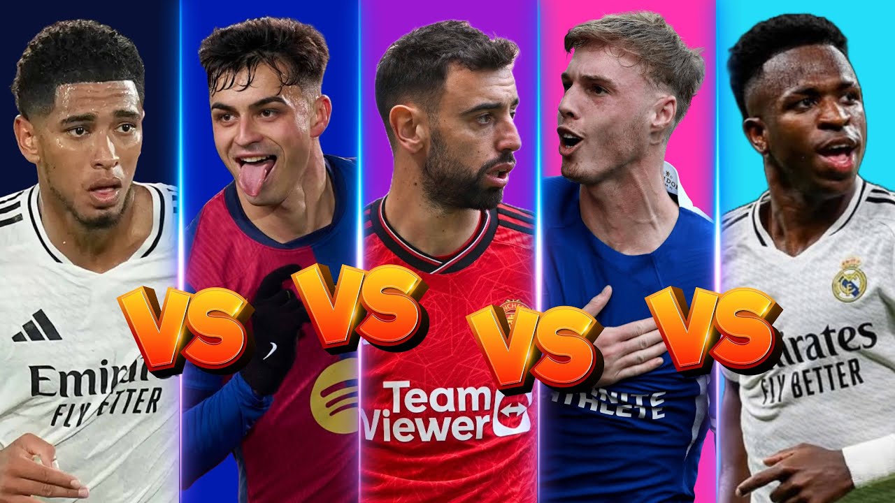 Jude Bellingham vs Pedri vs Bruno Fernandes vs Cole Palmer vs Vinicius ...