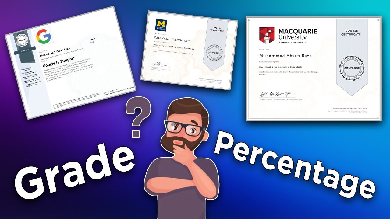 All Result Detailed Of Coursera Certificates | Percentage Or Grade ...