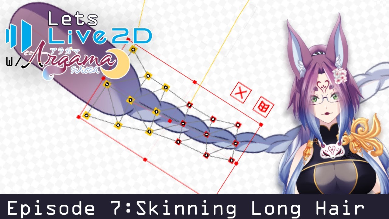 Ep7 Skinning Long hair and Rigging Hair Live2d Tutorial - YouTube