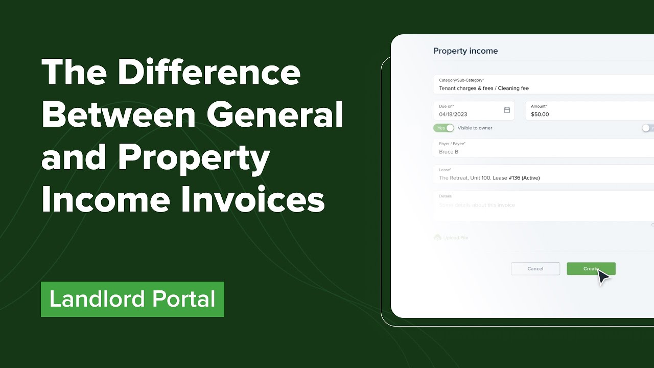 The difference between general and property income invoices (Landlord ...