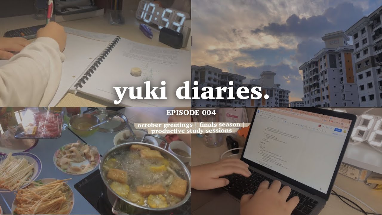yuki diaries. ep 004 - october greetings | finals season | productive ...