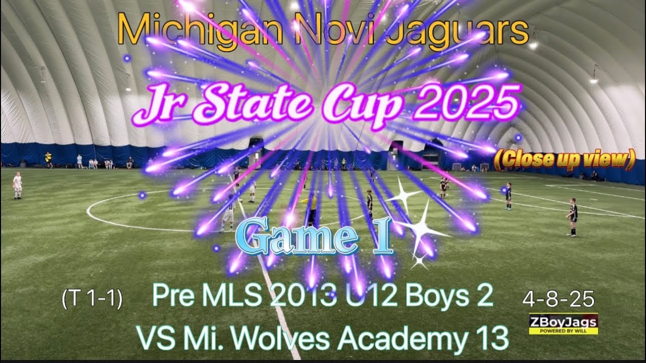 4-8-25 (Jr. State Cup) GAME 1 (Close up) Novi Jags Pre MLS 2013 U12 ...