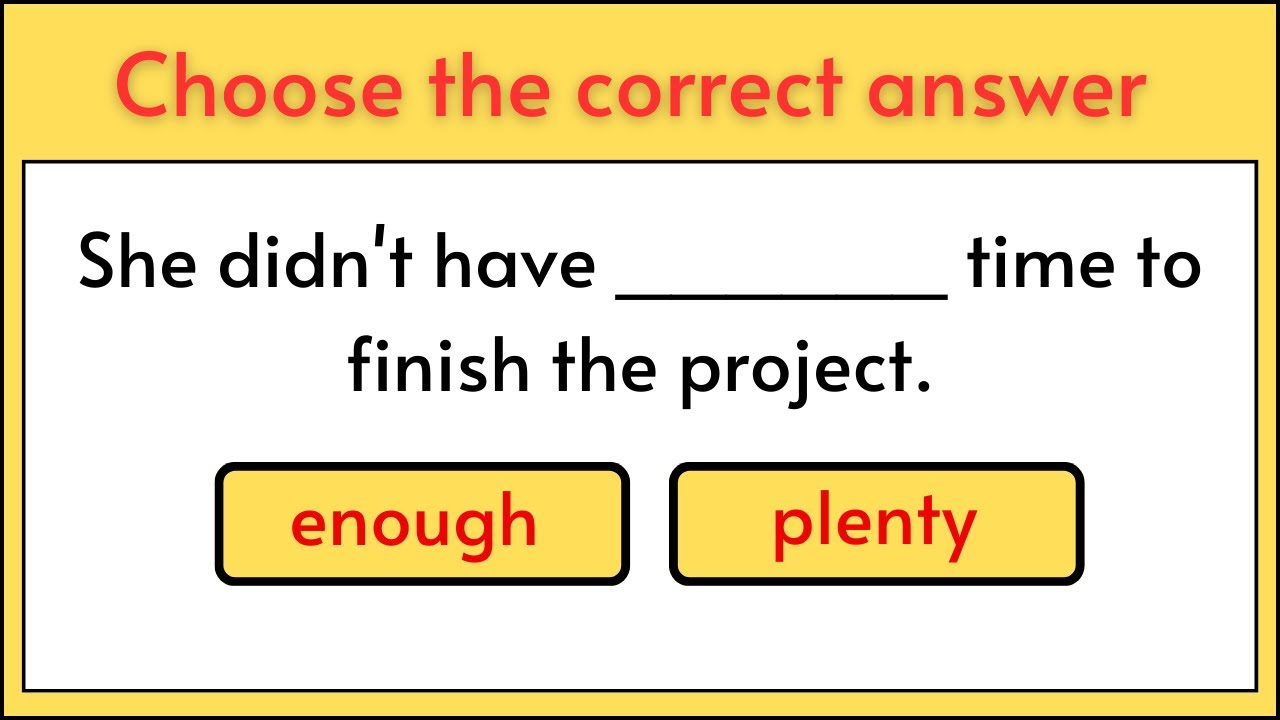 10 Questions Quiz | Test and Improve your English | How to use word ...