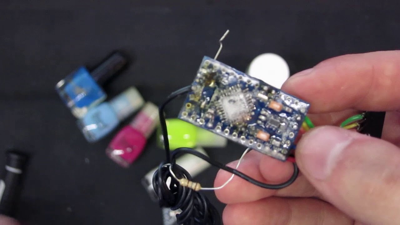 Nail varnish is NOT a good conformal coating for electronics PCBs ...