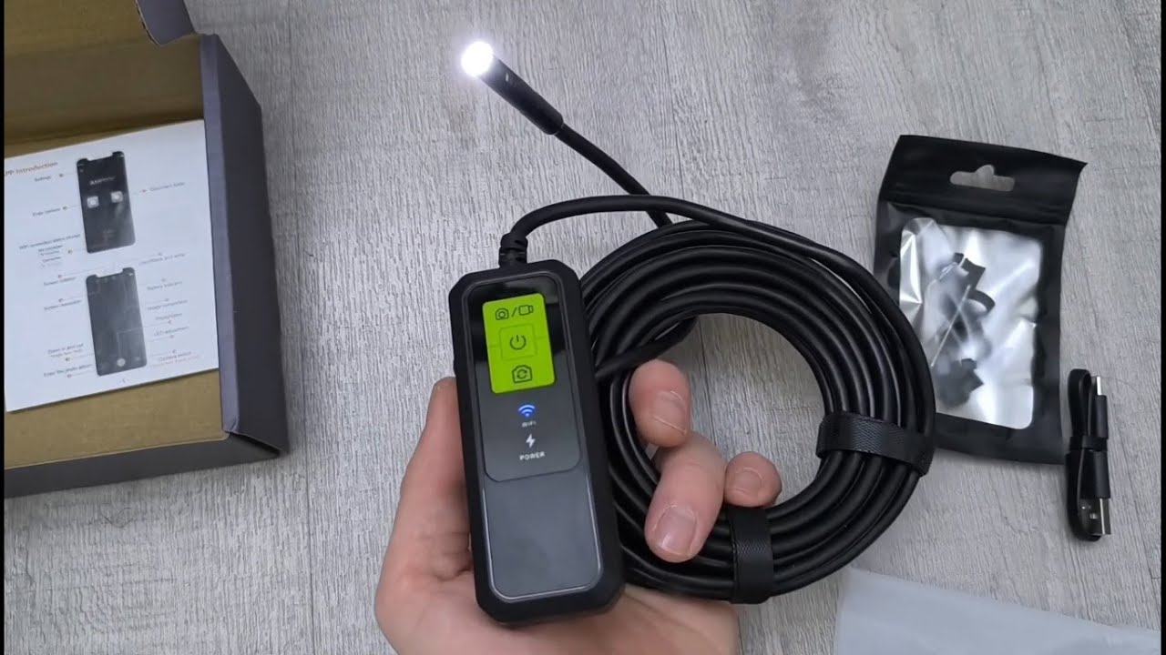 W600 Wifi Industrial Endoscope Camera - Unboxing & Test - YouTube
