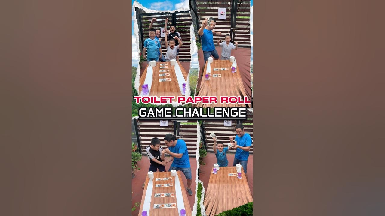 The toilet paper roll game challenge ️ - YouTube