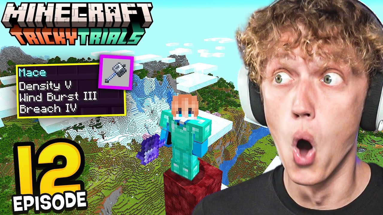 I GOT THE NEW MACE! - Minecraft Let's Play #12 (best weapon) - YouTube