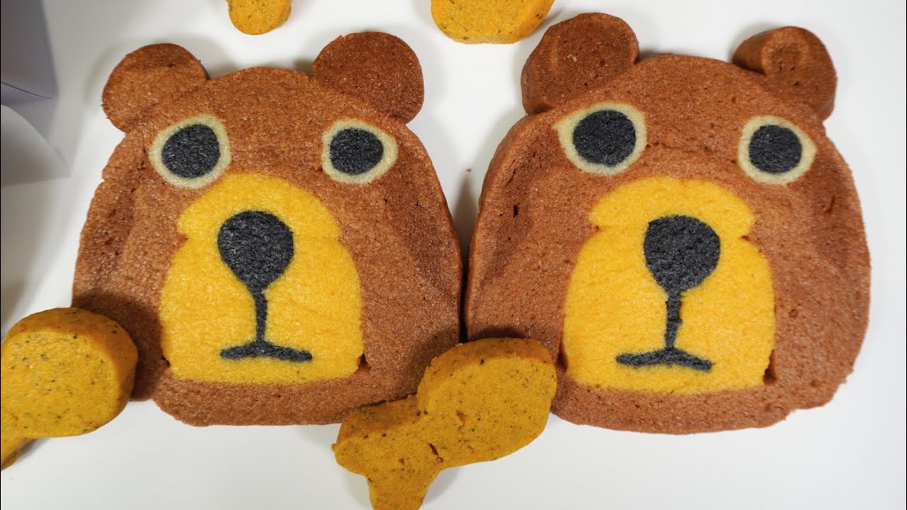 곰돌이와 연어 모양쿠키 만들기ㅣ아이스박스쿠키 만들기ㅣ아이들이 좋아하는 최고의 간식! ㅣBig Bear Cookie - YouTube