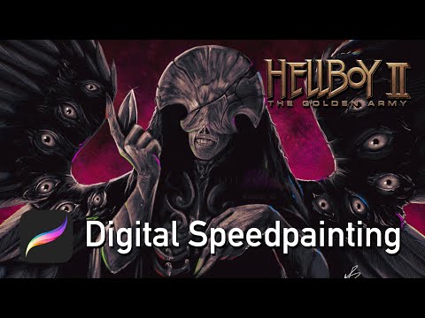 ANGEL OF DEATH HELLBOY II // Procreate Digital Speedpainting